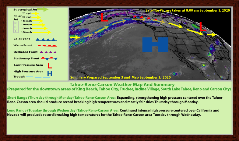 Weather Map & Summary – Tahoe-Reno-Carson Weather